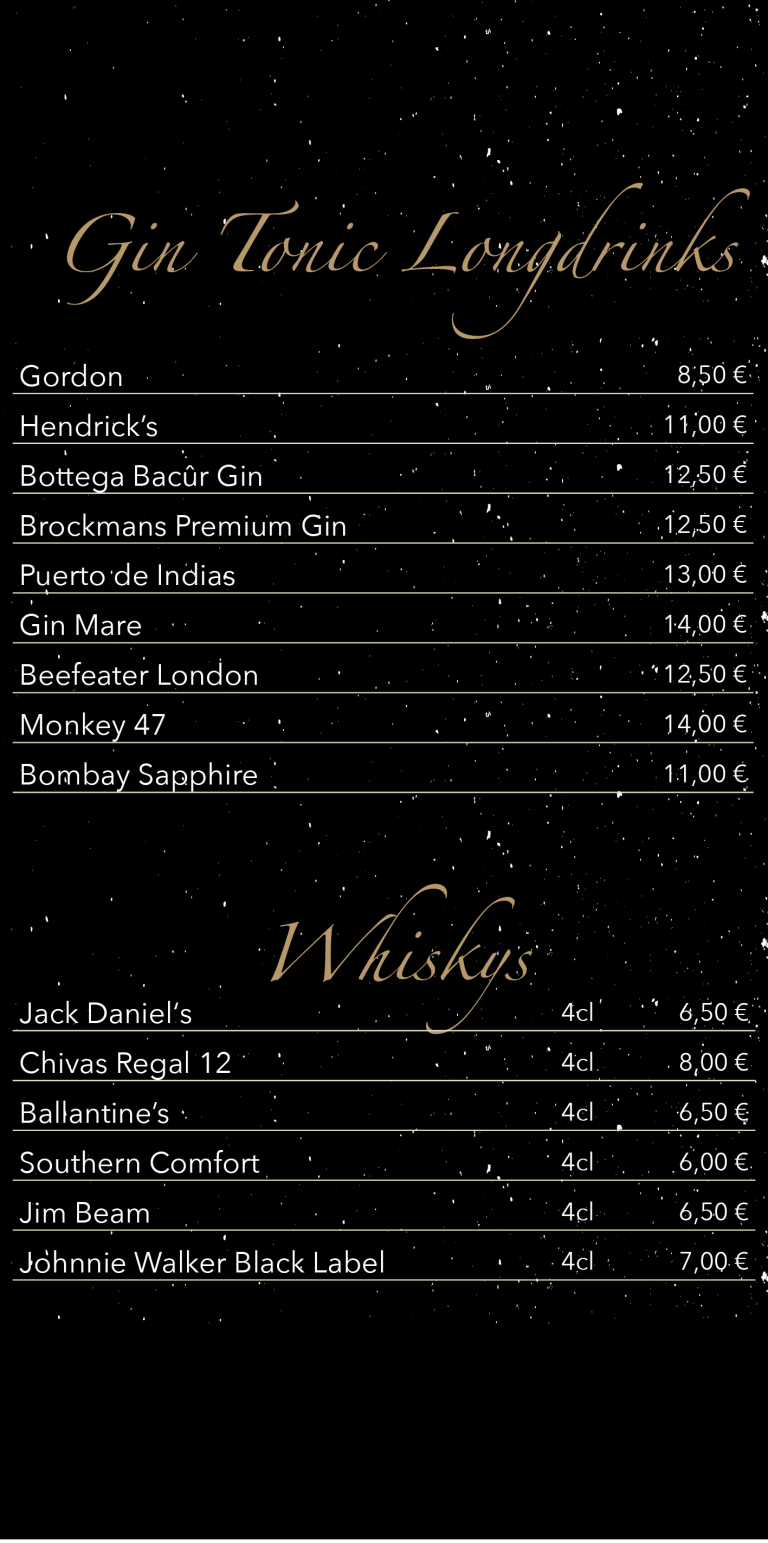 Getränkekarte - high5